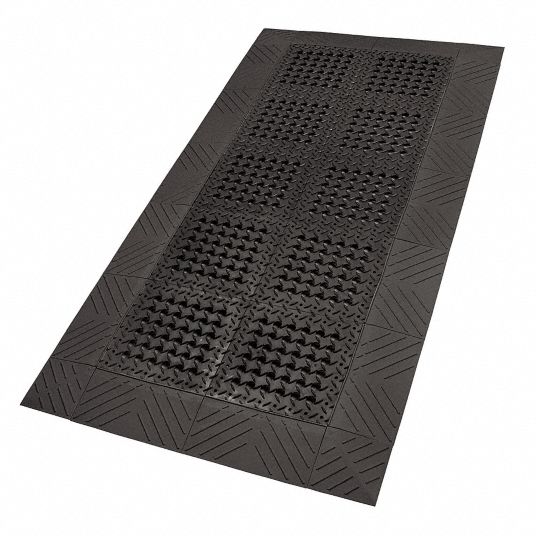3 ft x 5 ft, 1 in Thick, Interlocking Drainage Mat - 4CKN4|620S0035BL ...
