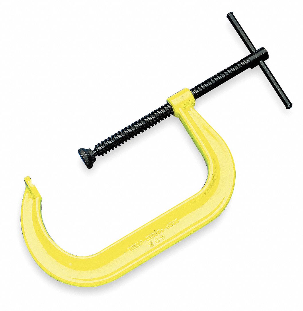 Regular Duty Forged Steel C-Clamp, 4 1/4 in Max. Opening, 3 1/4 in ...