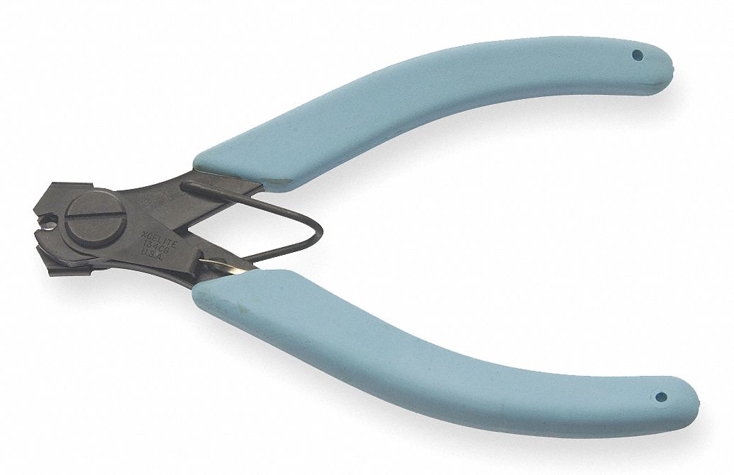 XCELITE, Plastic Handle, 5 7/16 in Overall Lg, ESD Hard Wire Cutter ...