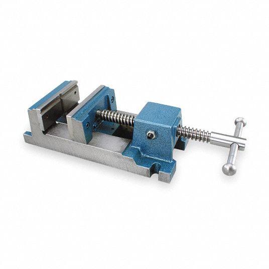DAYTON, 4 1/2 in Jaw Face Wd, 4 3/4 in Max Jaw Opening, Machine Vise ...