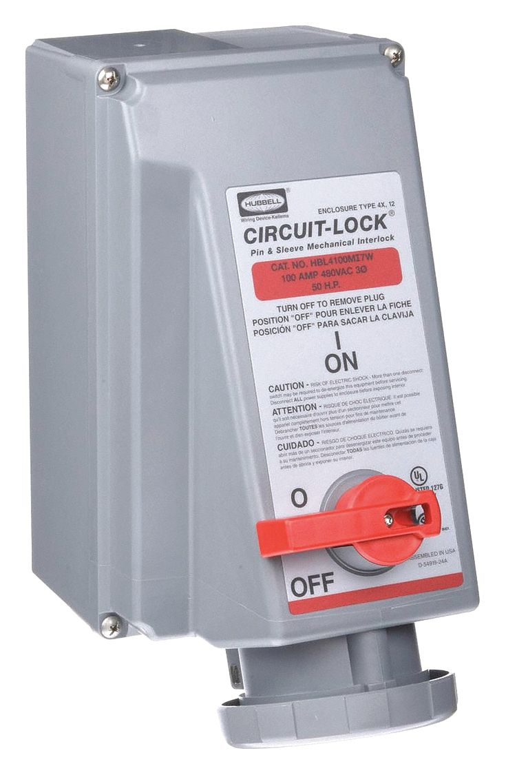 Non-Fused, 100 A, Watertight Mechanical Interlock Device - 4CT27 ...