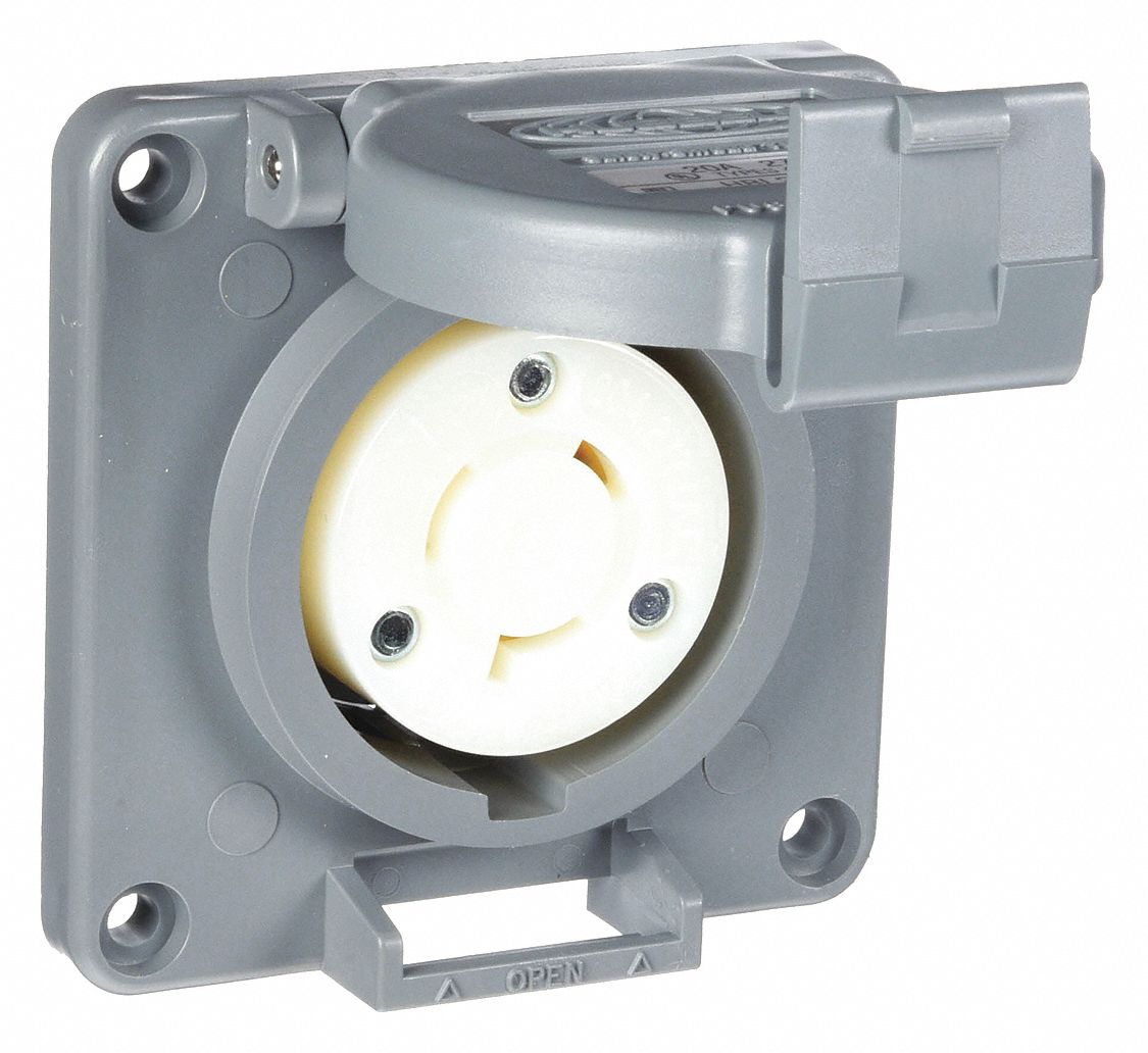 L7-20R, Non-Flanged, Watertight Locking Receptacle - 4CT79|HBL2330SW ...