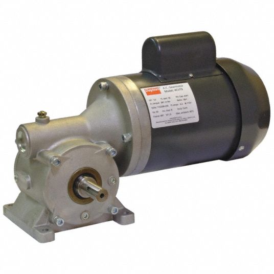 DAYTON, Right Angle, Single Output Shaft, AC Gearmotor - 4CUK7|4CUK7 ...