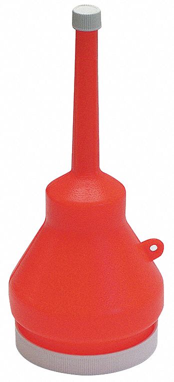 FUNNEL KING Capped Funnel: Polyethylene, 32 fl oz Fluid Capacity, 3 in ...