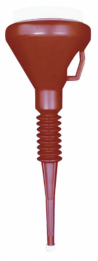 FUNNEL KING Capped Funnel: Polyethylene, 48 fl oz Fluid Capacity, 4 in ...