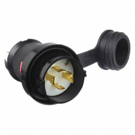L16-20P, 20 A, Watertight Locking Plug - 4CV06|HBL2431SW - Grainger