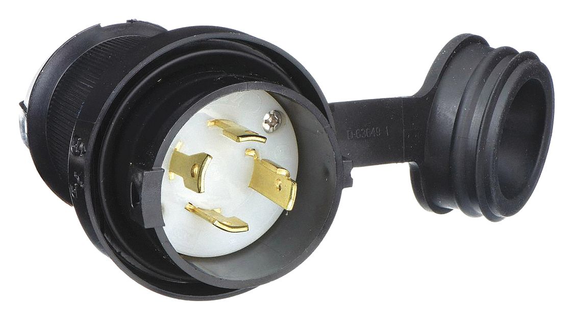 L15-30P, 30 A, Watertight Locking Plug - 4CV45|HBL2721SW - Grainger