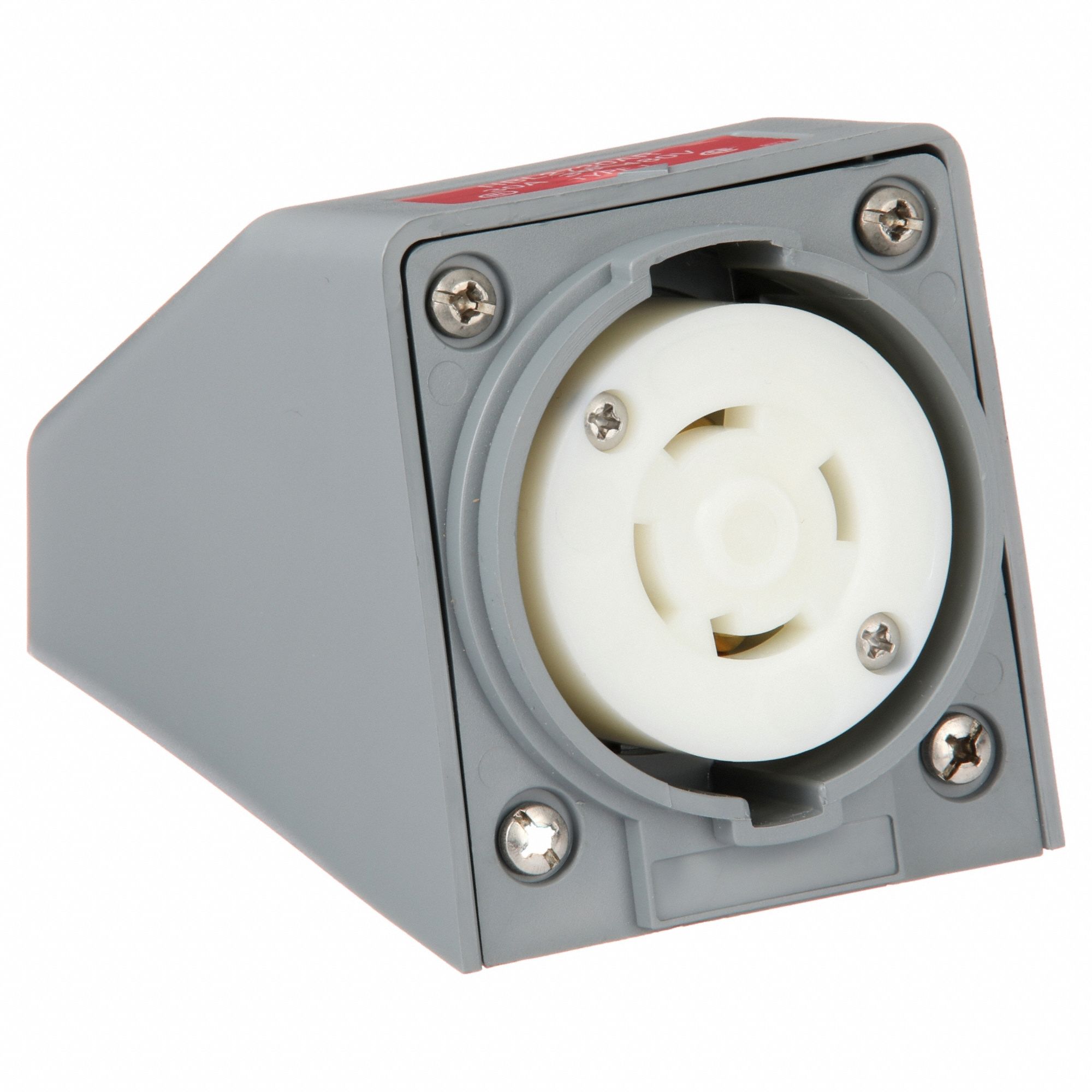 L16-30R, 30 A, Angle Locking Receptacle - 4CV48|HBL2730AR - Grainger