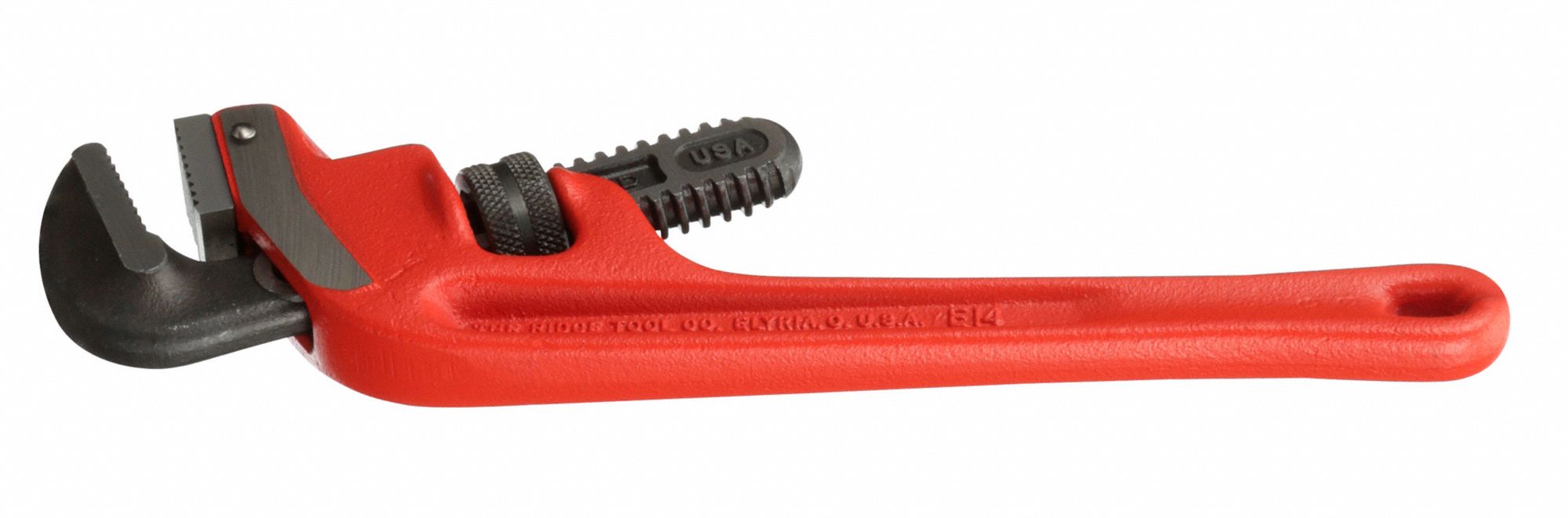 RIDGID End Pipe Wrench: Cast Iron, 2 in Jaw Capacity, Serrated, 14 in ...