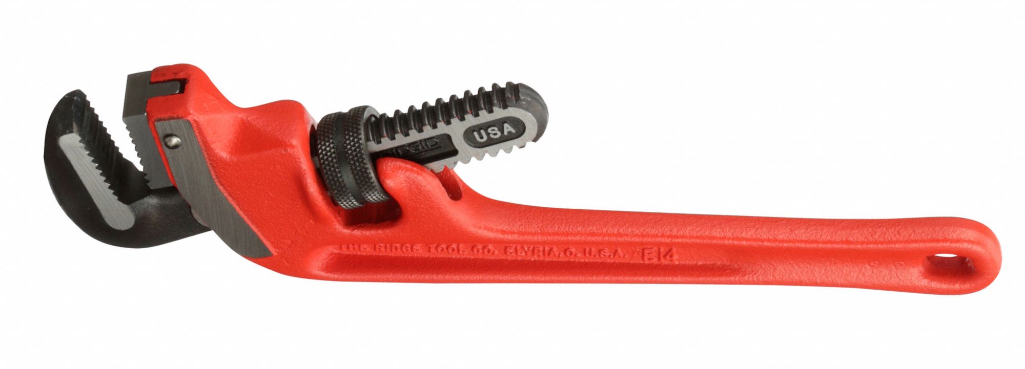 RIDGID End Pipe Wrench: Cast Iron, 2 in Jaw Capacity, Serrated, 14 in ...
