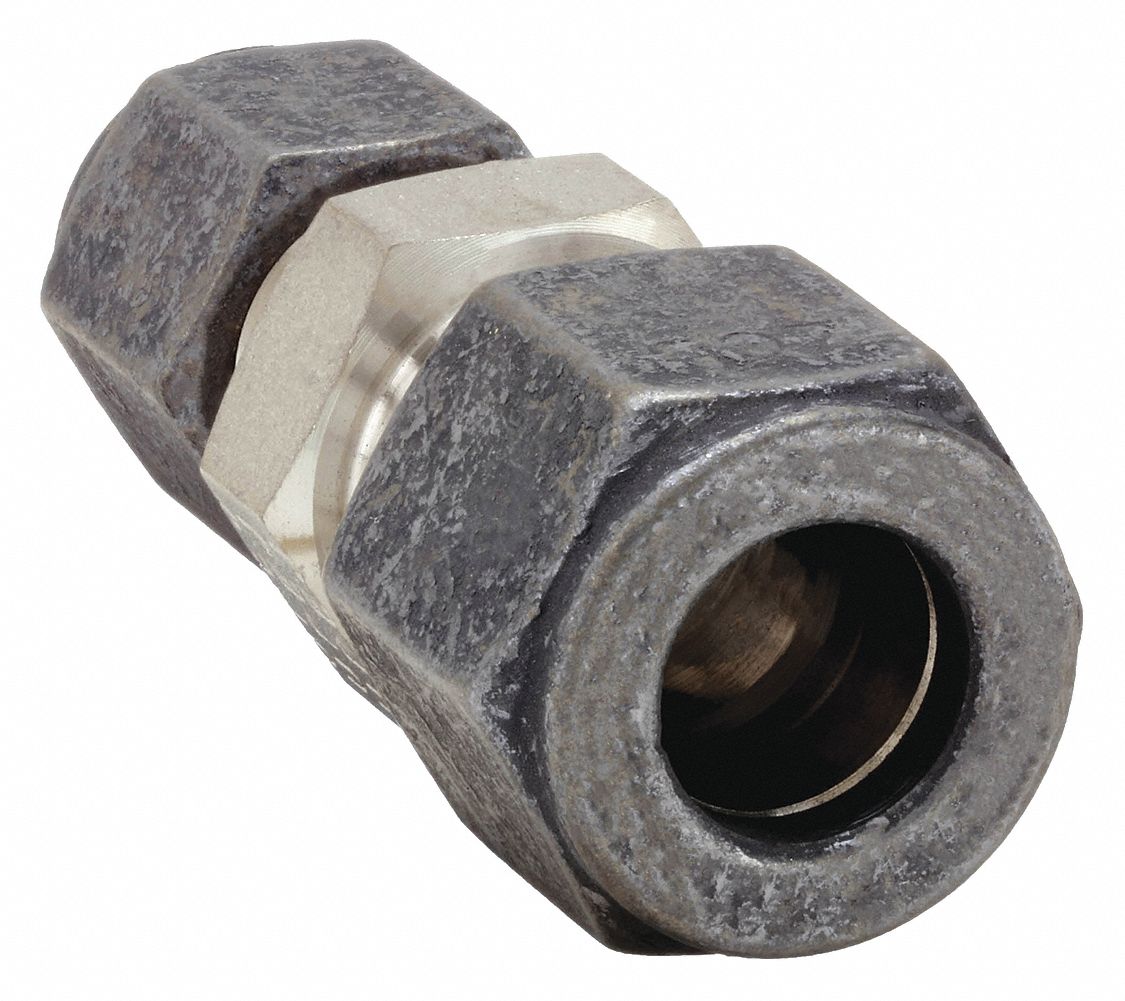 PARKER, 3/8 in OD x 1/4 in OD Fitting Size, Compression x Compression ...
