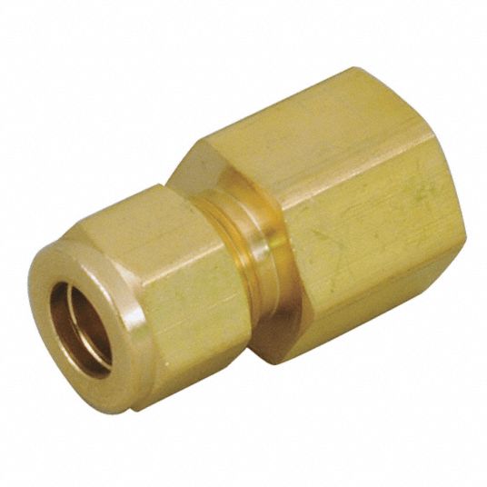 Female Connector,A-LOK(R),1/2 In,Brass - Grainger