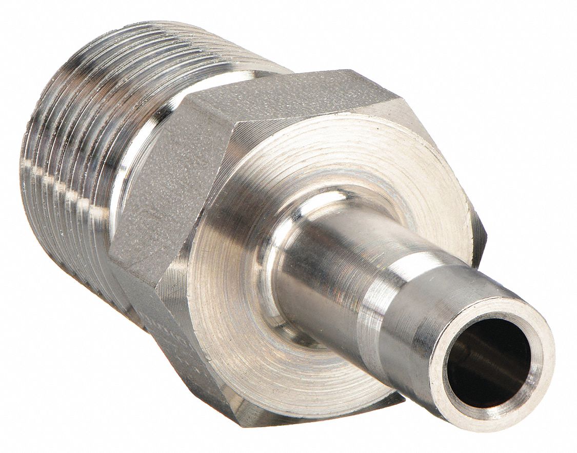 PARKER, 1/2 in OD 1/2 in Pipe Fitting Size, Compression x MNPT ...