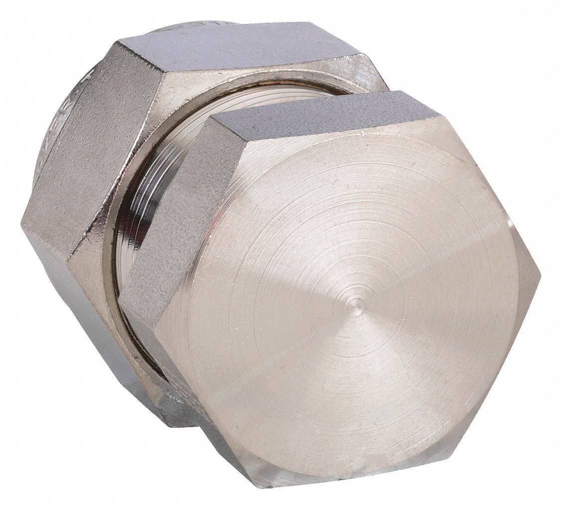 PARKER, 1 in OD Fitting Size, Compression, Compression Fitting Cap ...