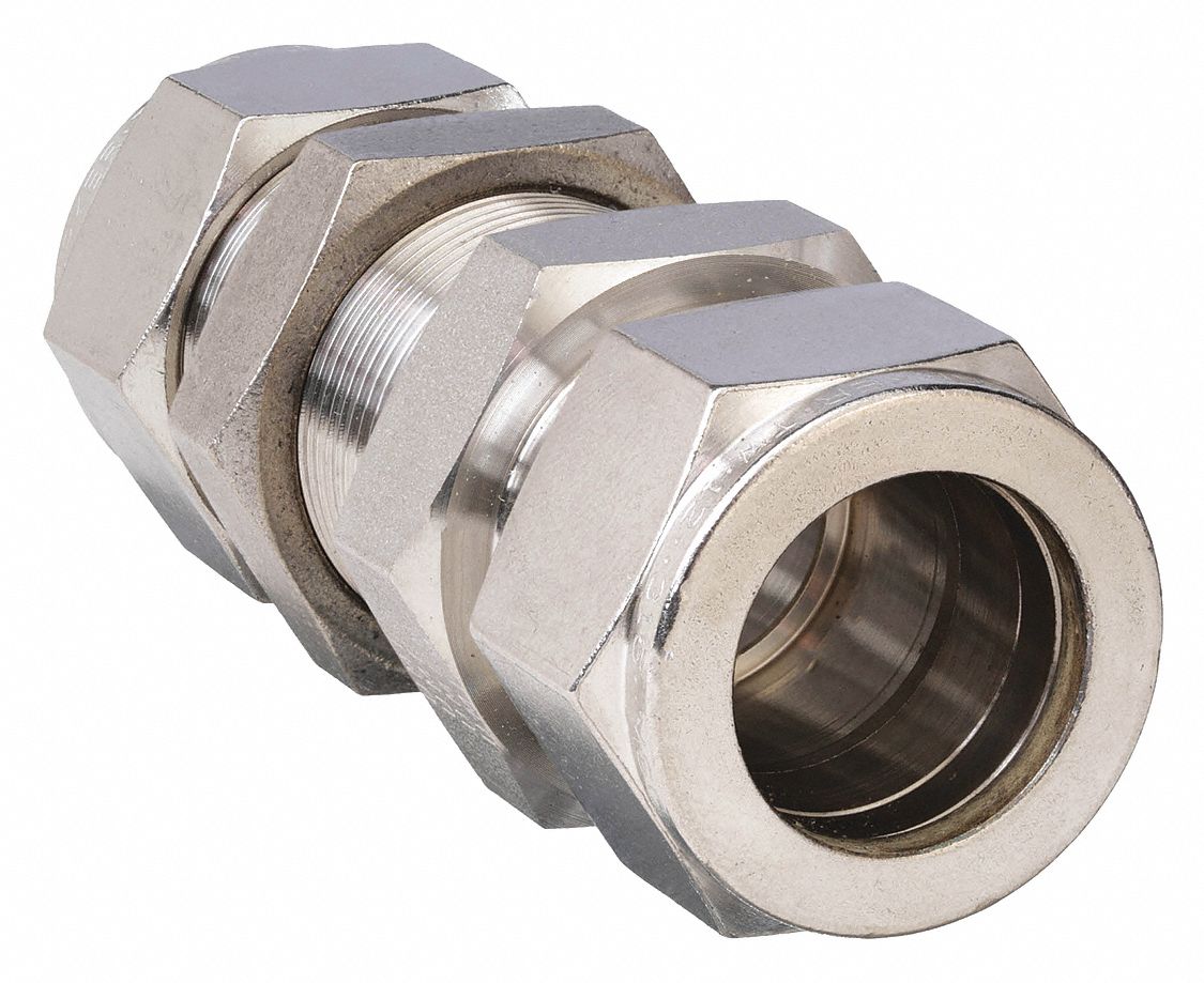 PARKER, 3/4 in OD x 3/4 in OD Fitting Size, Compression x Compression ...