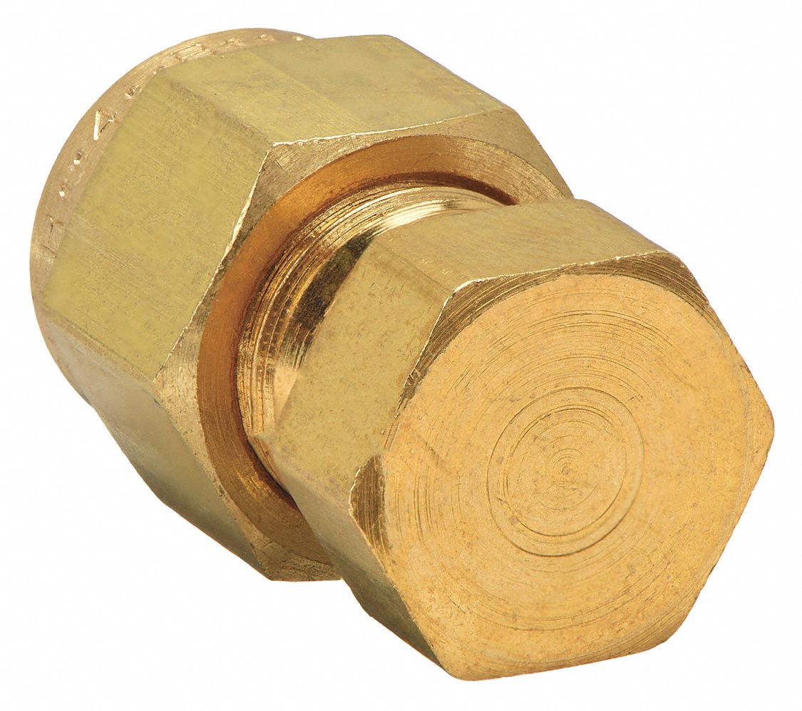 PARKER, 1/4 in OD Size, Compression, Compression Fitting Plug - 4CXX5 ...