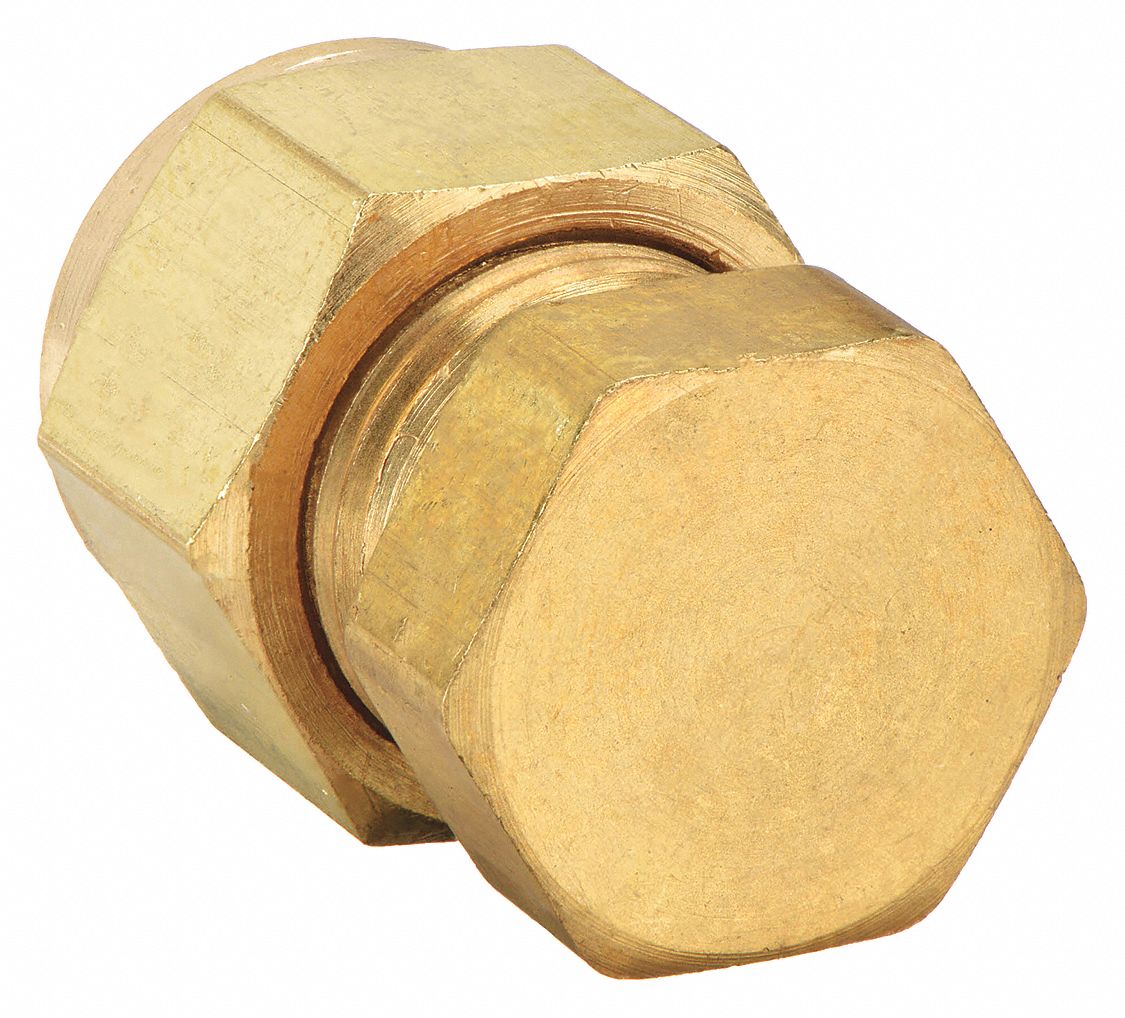 PARKER, 3/8 in OD Size, Compression, Compression Fitting Plug - 4CXY7 ...