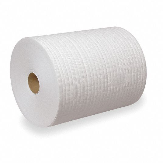 Shop Towel Roll, 10 in, White, PK 3 - Grainger