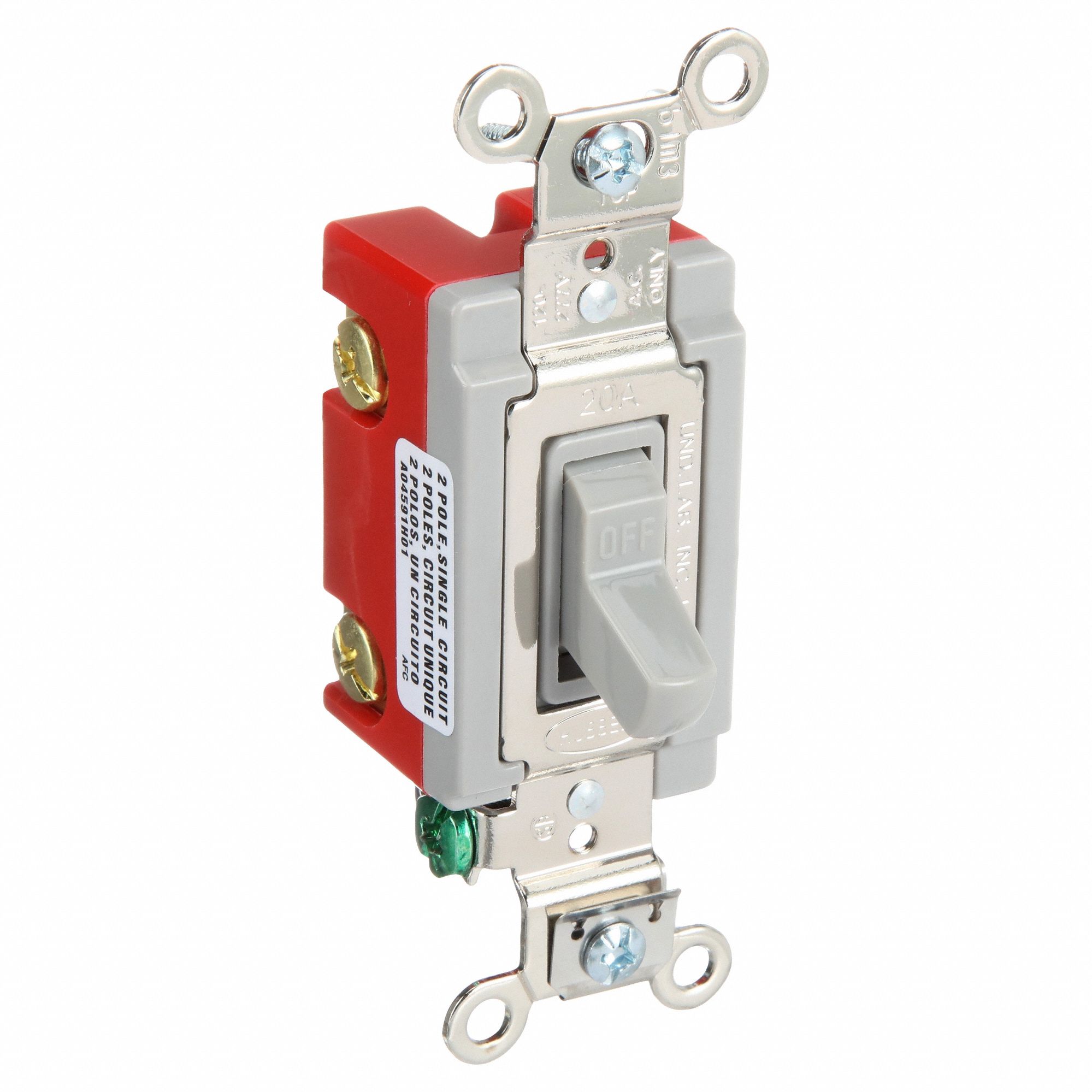 Toggle Switch, Double Pole, Wall Switch - 4D275|HBL1222GY - Grainger