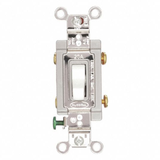 Toggle Switch, Double Pole, Wall Switch - 4D279|HBL1222W - Grainger