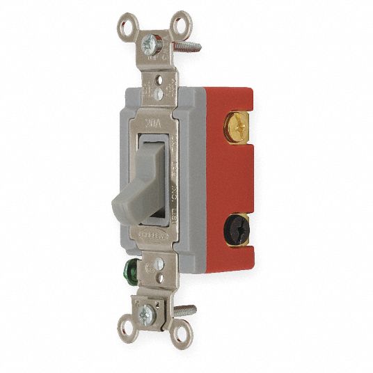 Toggle Switch, 4-Way, Wall Switch - 4D284|HBL1224GY - Grainger
