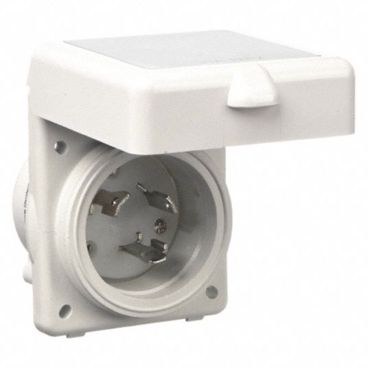 L5-30P, 30 A, Flanged Locking Inlet - 4D351|HBL303NM - Grainger