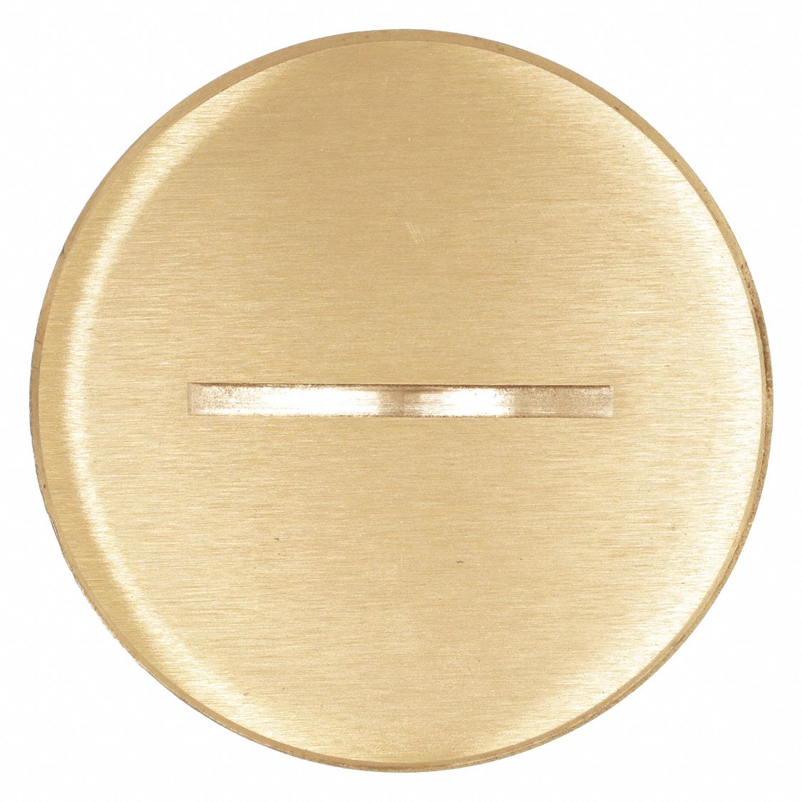 HUBBELL WIRING DEVICE-KELLEMS, Round, Brass, Flush Replacement Plug ...