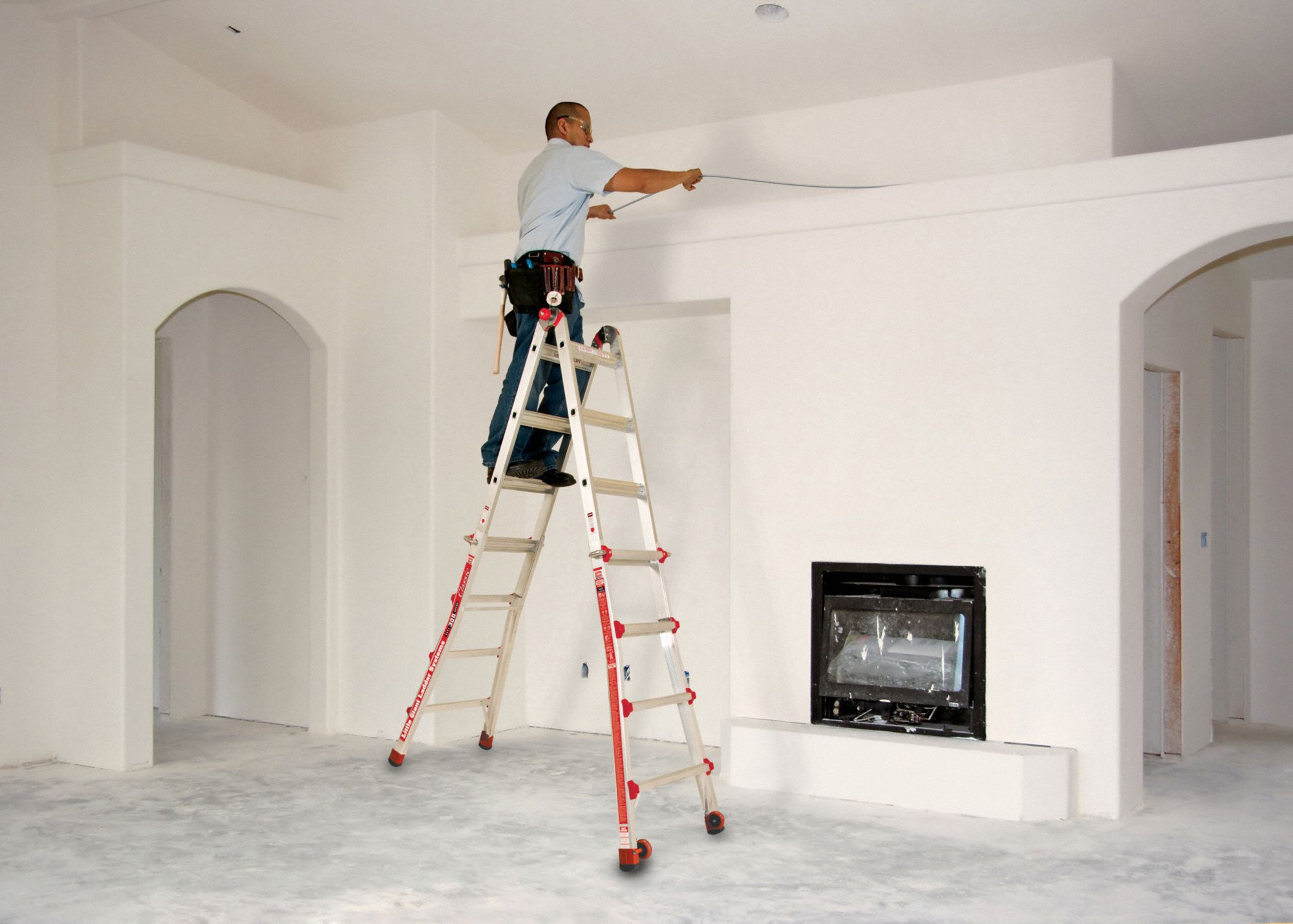 LITTLE GIANT 13 ft Aluminum Multipurpose Ladder, 300 lb Load Capacity ...