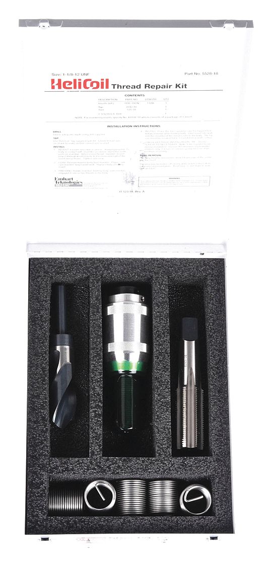 HELI-COIL, Tanged Tang Style, Free-Running, Thread Repair Kit - 4DCR5 ...