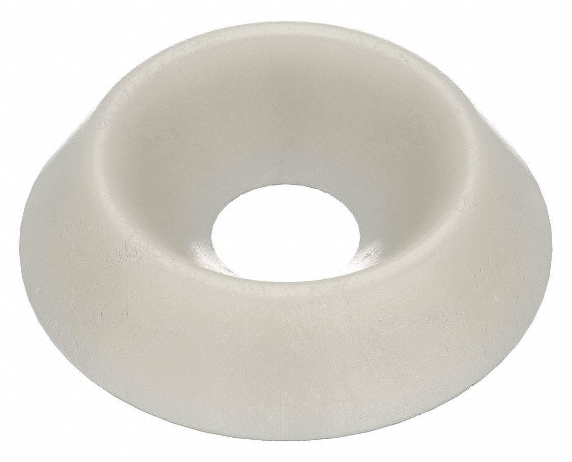 6/6, Nylon, Countersunk Washer - 4DCT3|11SFW0008B - Grainger