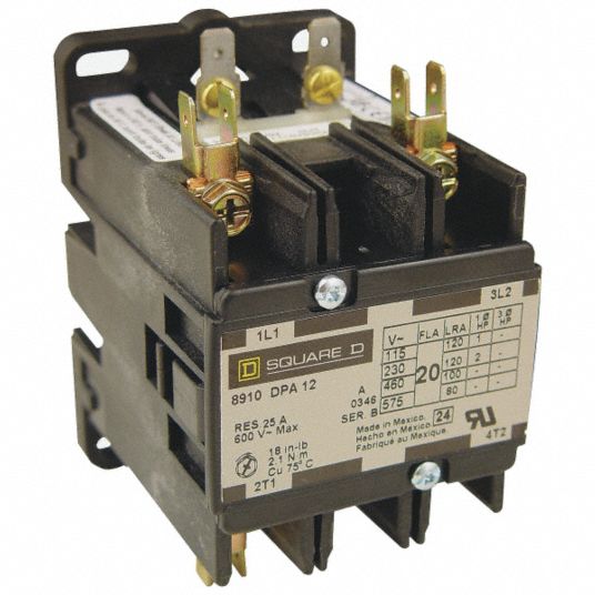 24V AC Definite Purpose Magnetic Contactor; No. of Poles 2, 20 Full ...