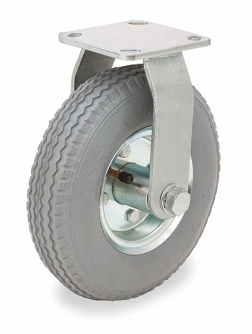 Rigid Pneumatic Caster, 300 lb, 8 in Wheel Dia. - Grainger