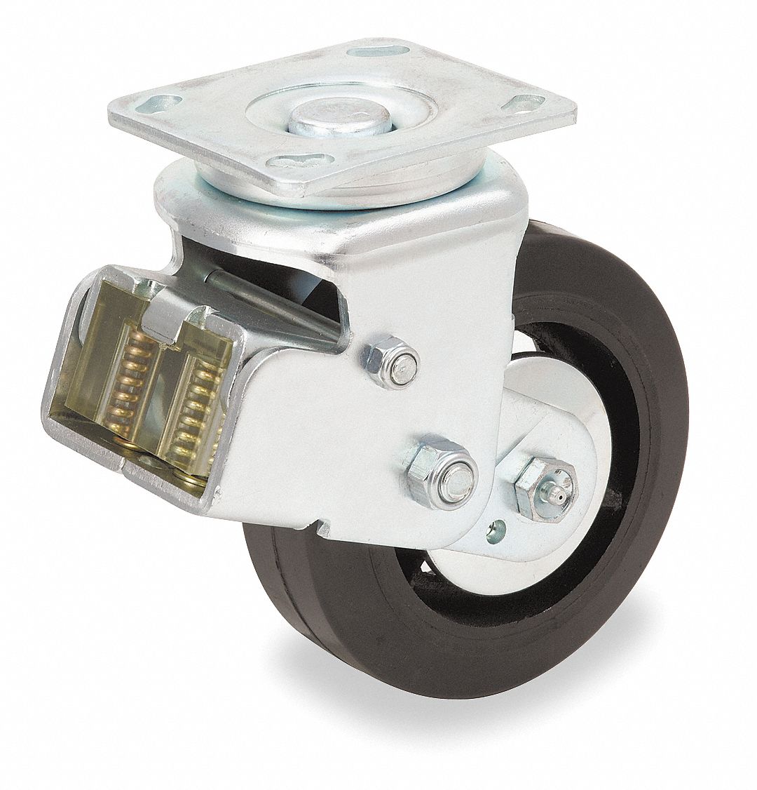 Shock Absorbing Caster, Rubber - Grainger
