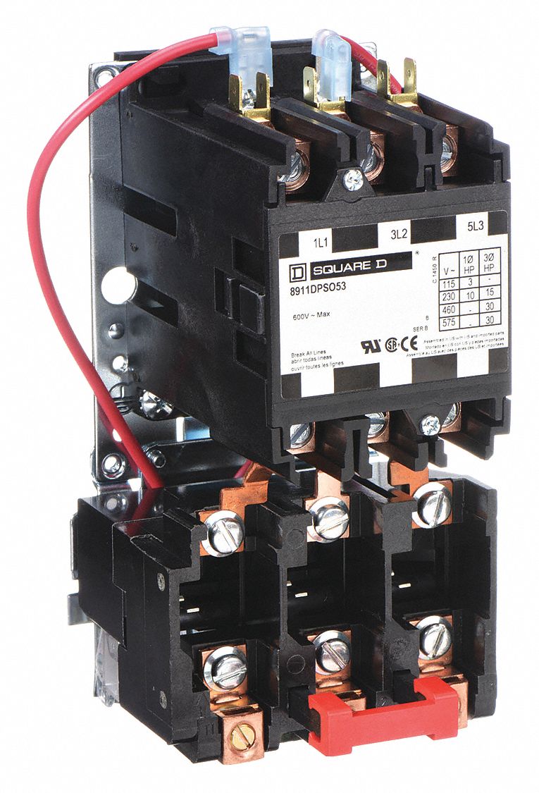 SQUARE D, Non-Reversing, 3 Poles, Definite Purpose Magnetic Motor ...