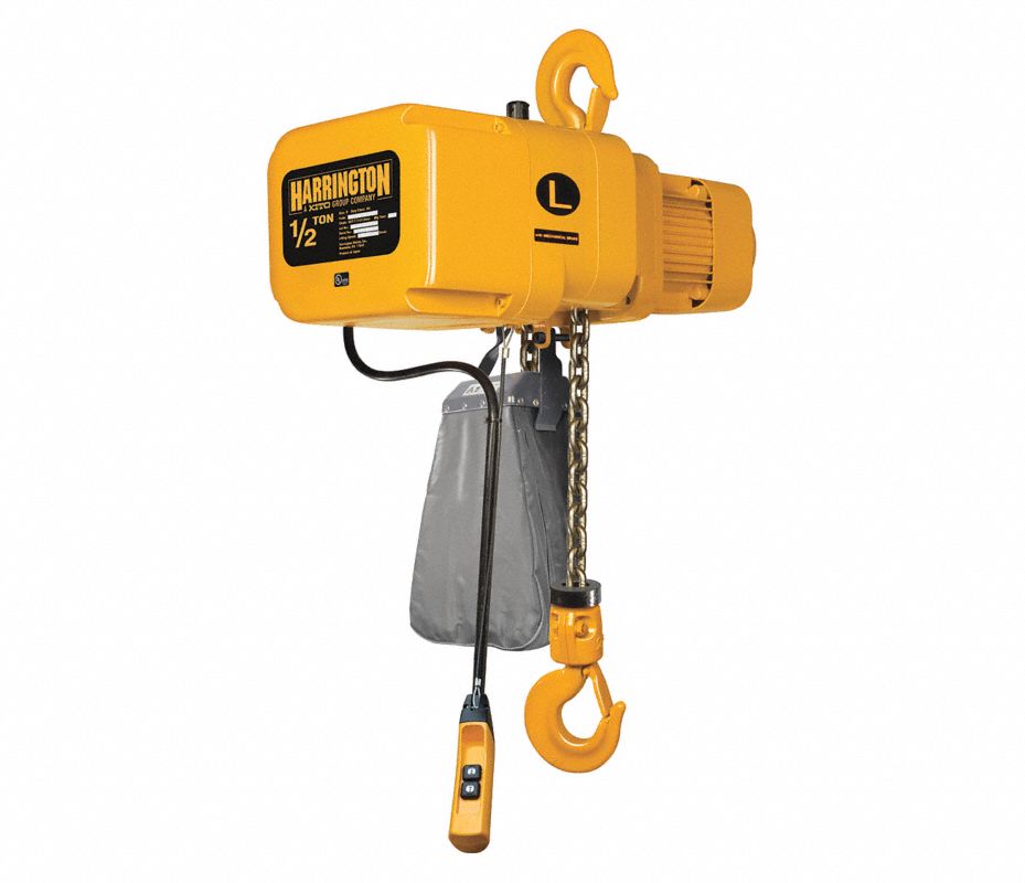 HARRINGTON Polipasto Eléctrico de Cadena, 1000 lb., Elevación del ...