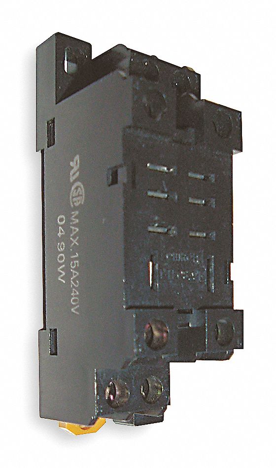 OMRON, DIN-Rail/Surface Socket Mounting, 8 Pins, Relay Socket - 4DG59 ...