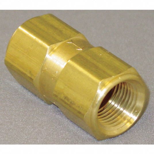 GRAINGER APPROVED Check Valve, 3/8 in, Single, Inline Poppet, Brass ...