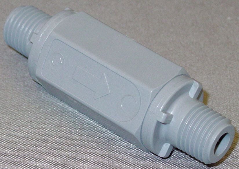 GRAINGER APPROVED Check Valve, 1/4 in, Single, Inline Ball Cone, PVC ...