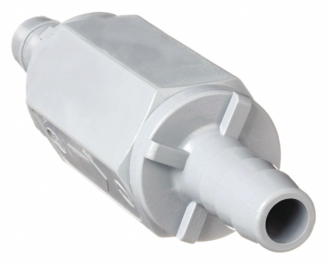 GRAINGER APPROVED Check Valve, 3/8", Single, Inline Ball Cone, PVC ...