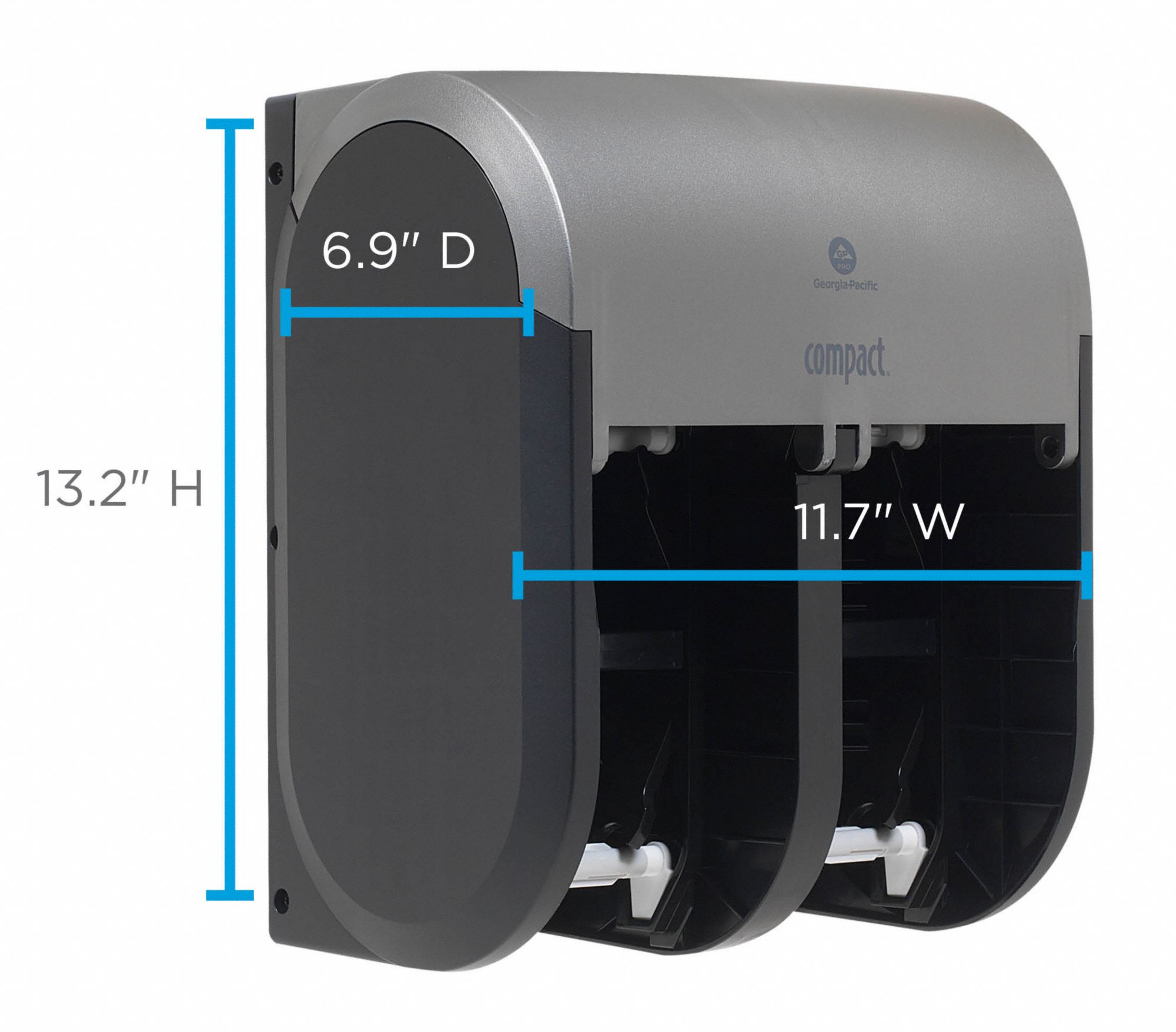 GEORGIA-PACIFIC Toilet Paper Dispenser: Coreless, Vertical Quad Roll ...