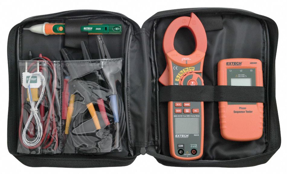 EXTECH Clamp On Kit, Test Instrument Included: Digital Multimeter ...