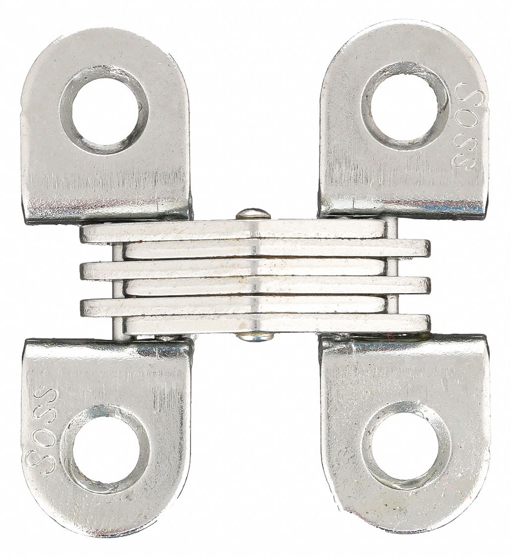 SOSS, Steel/Zinc, 1 1/2 in Leaf Ht, Concealed Hinge - 4DNP2|303CUS26D ...