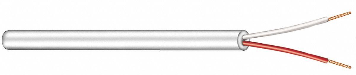 Communication Cable, Riser, No Shielded, 500 ft, White, 2 (0 Pair ...