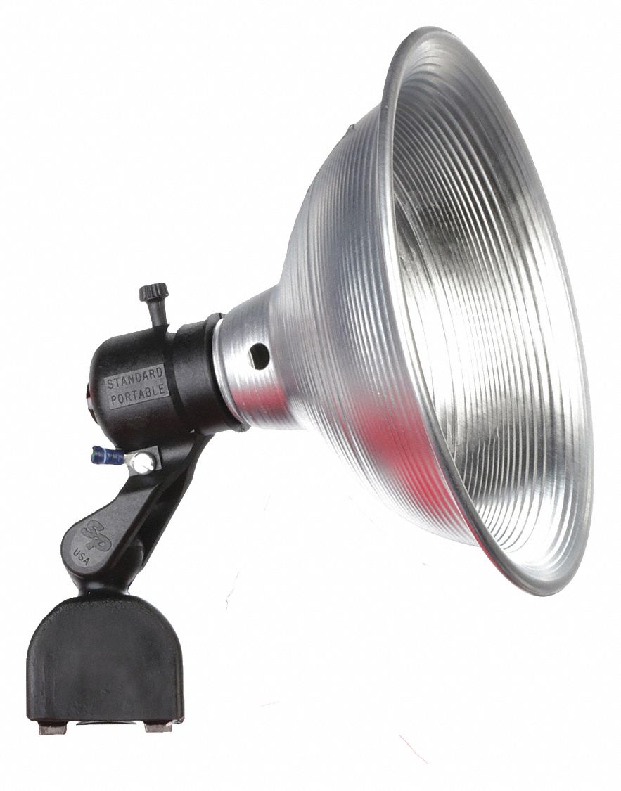 Incandescent Hand Lamp, 75 Lamp Watts, 50 ft Cord Length, Red, Includes ...