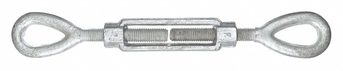 Turnbuckle, Eye and Eye, Forged and Hot Dipped Galvanized Steel, 20-5/8 ...