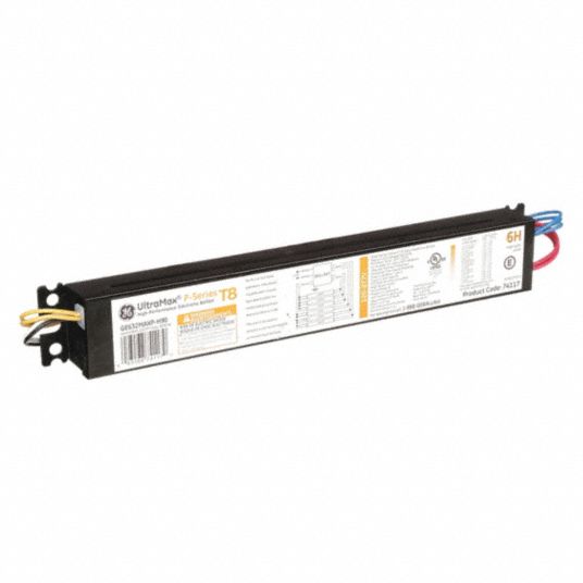 GE CURRENT, 120 to 277V AC, 5/6 Lamps Supported, Fluorescent Ballast ...