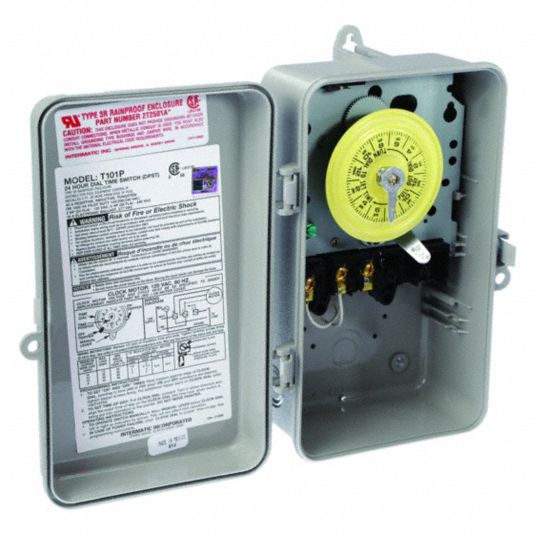 INTERMATIC, 24 hr Nominal Max. Time Setting, Plastic, Electromechanical ...