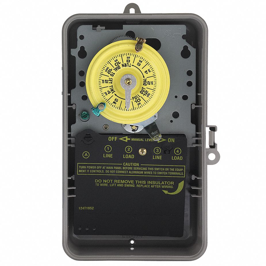 INTERMATIC Electromechanical Timer: 24 hr Nominal Max. Time Setting ...