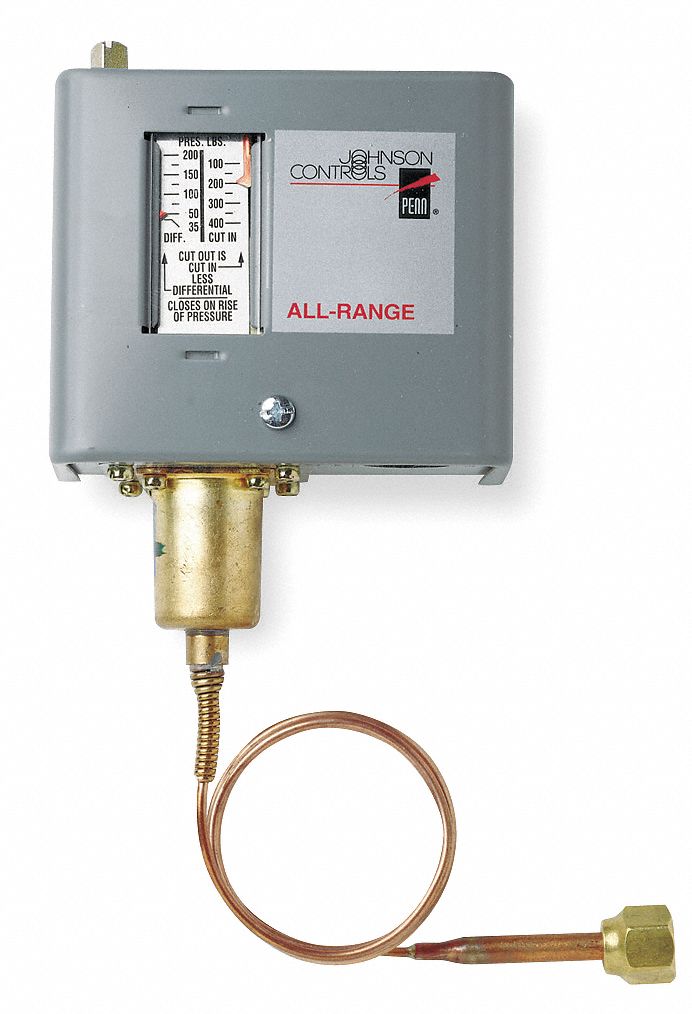 JOHNSON CONTROLS Single Pressure Controls, Opens On High Pressure, 60 ...