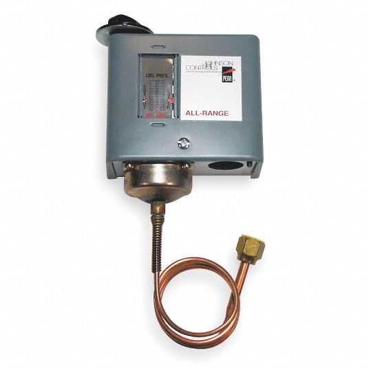 JOHNSON CONTROLS Single Pressure Controls, Opens On Low Pressure, 7 to ...